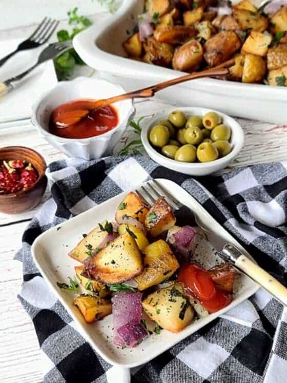 fried potatoes and onions | fried potatoes | home fries | french fries