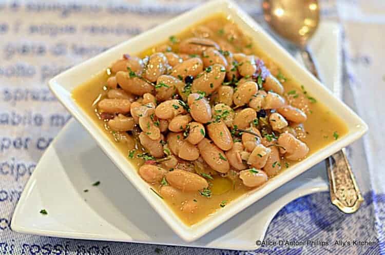 fresh herb cannellini beans|bean recipe|ally's kitchen
