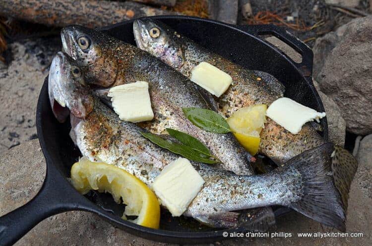 Skillet Steamed Fresh Mountain Trout | Camping and Fish
