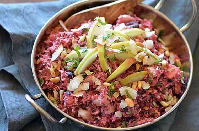 fresh cranberry crunch & coconut cream sauce