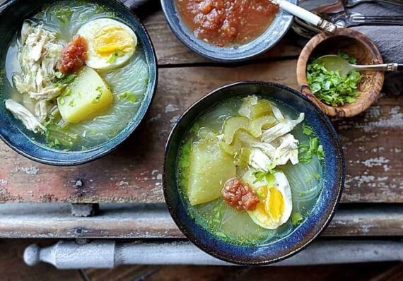 soto ayam with sambal sauce | soto ayam recipe | chicken soup | soup