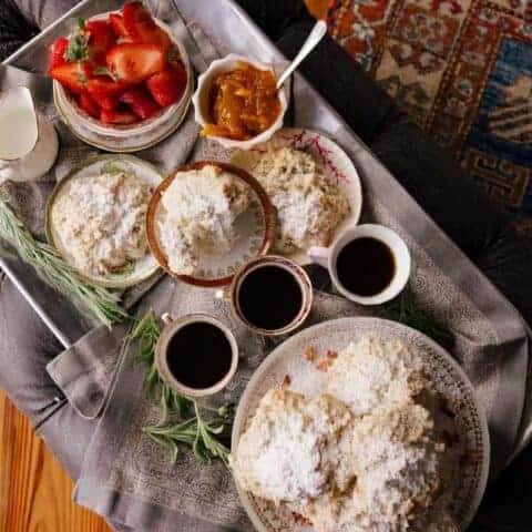 almond rose crinkly scones | scones recipe | almond scones | rose scones