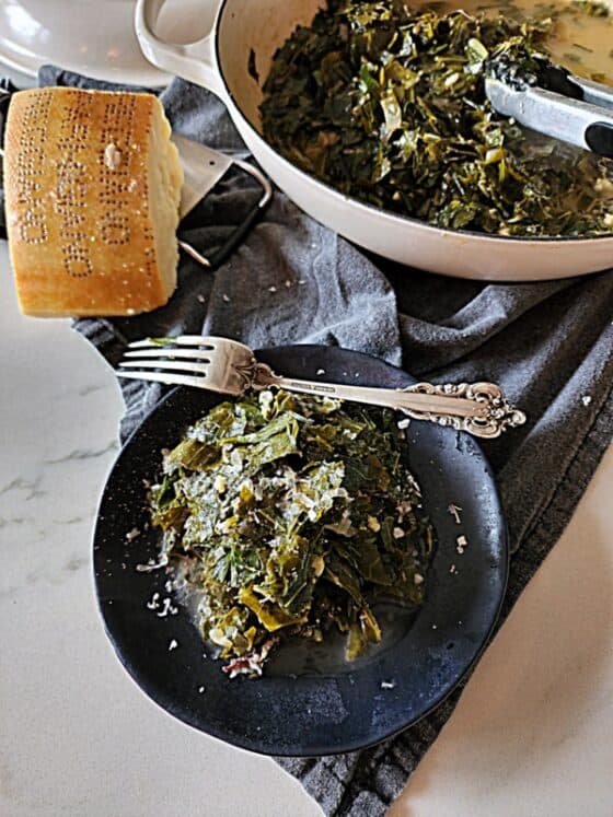 Easy Italian Parmesan Collards | collards | collard greens | italian ...