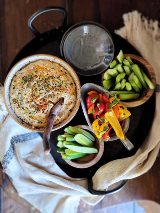 Bone Broth Harissa Hummus | bone broth hummus | harissa hummus