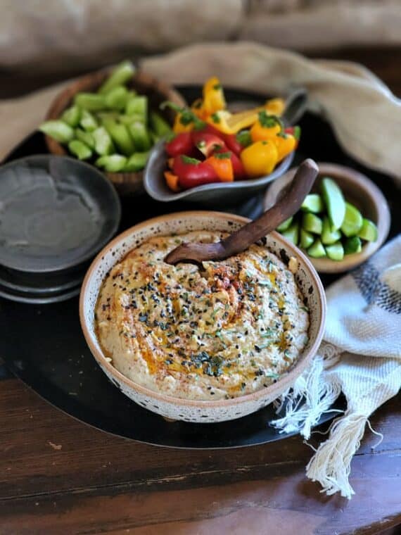 Bone Broth Harissa Hummus | bone broth hummus | harissa hummus