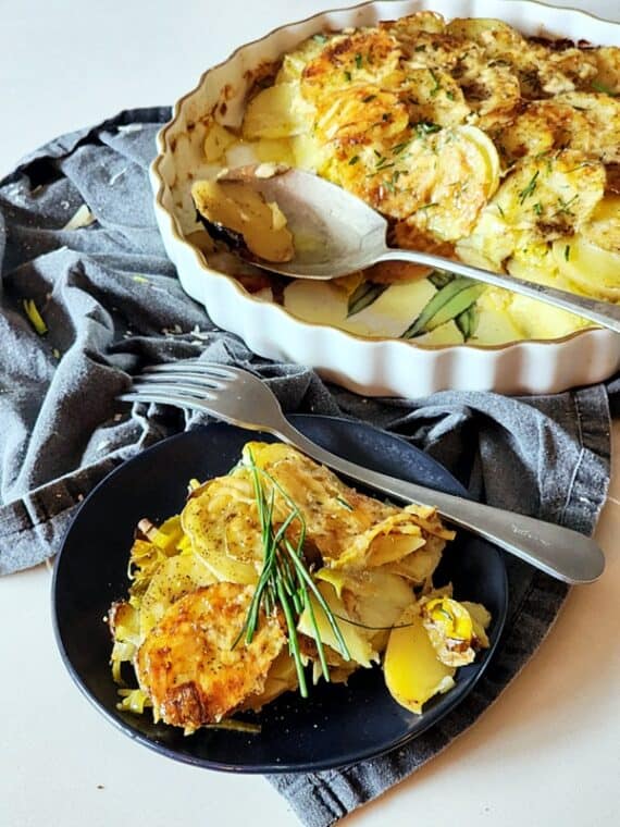 Easy Italian Potato and Leek Gratin | potato gratin | leeks potatoes